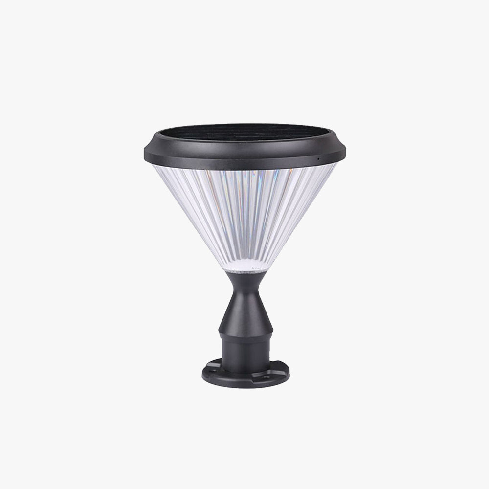 Luz pedestal externa Riley em formato de diamante, solar, 33 cm de ...
