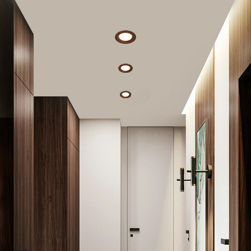 Modern Simplicity Aluminum PC Acrylic Round Recessed Downlight LED Flush Mount Ceiling Light For ...